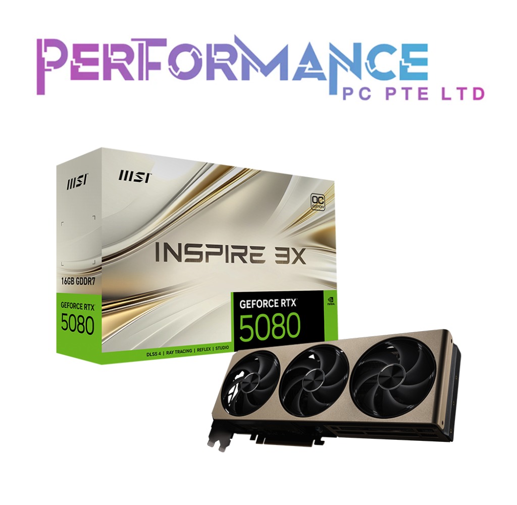 MSI GeForce RTX™ 5080 16GB INSPIRE 3X OC GRAPHICS CARD (3 YEARS ...