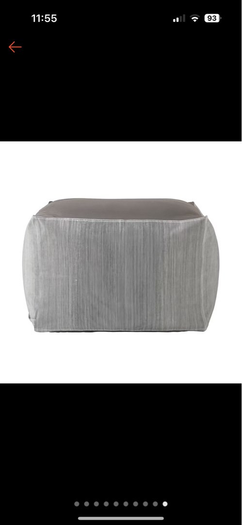 MUJI Beads Sofa with Cover Set - demin Hiko (charcoal grey), Furniture ...