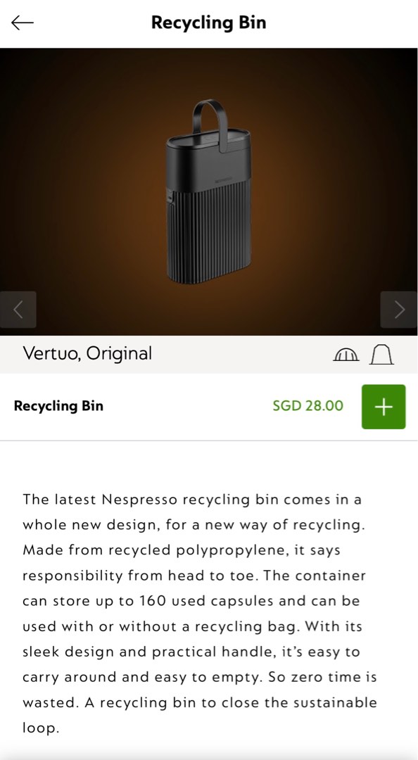 Nespresso Recycling Bin, Food & Drinks, Beverages on Carousell