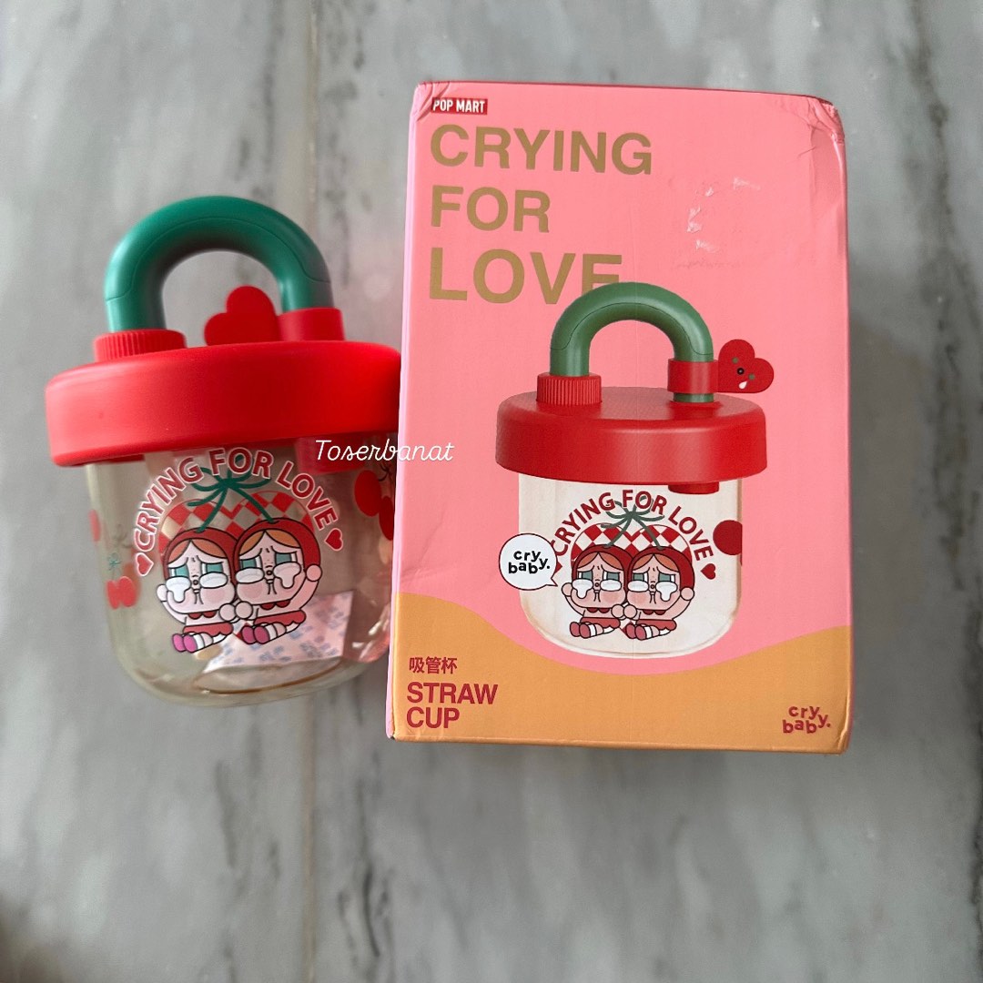 NEW 100% original popmart crying for love tumblr straw cup pop mart ...