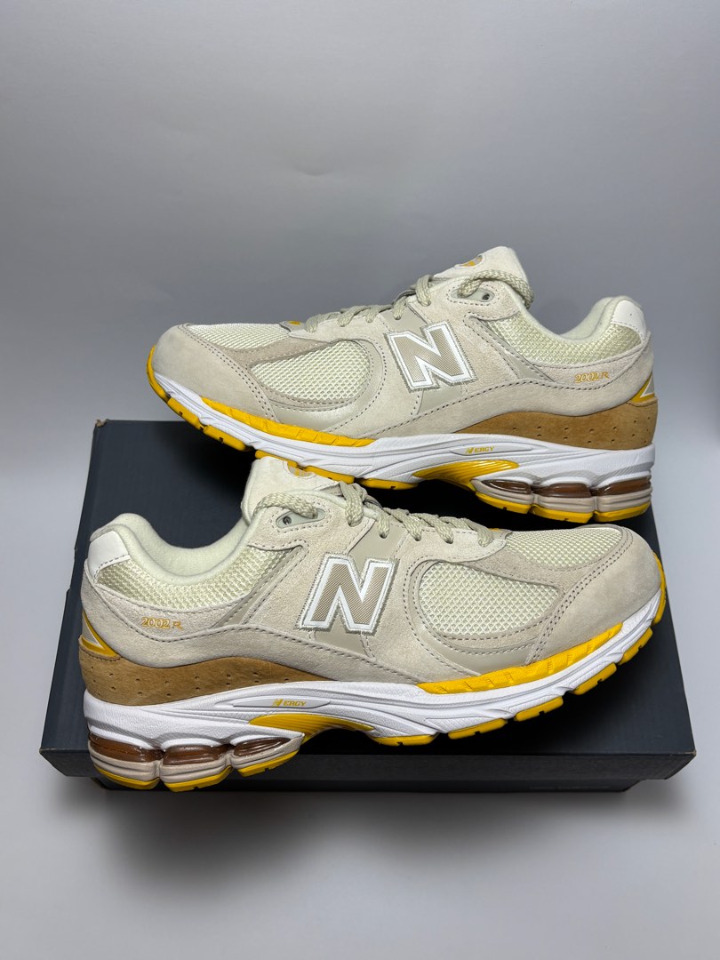 NEW BALANCE 2002R BEIGE YELLOW, Men's Fashion, Footwear, Sneakers on ...