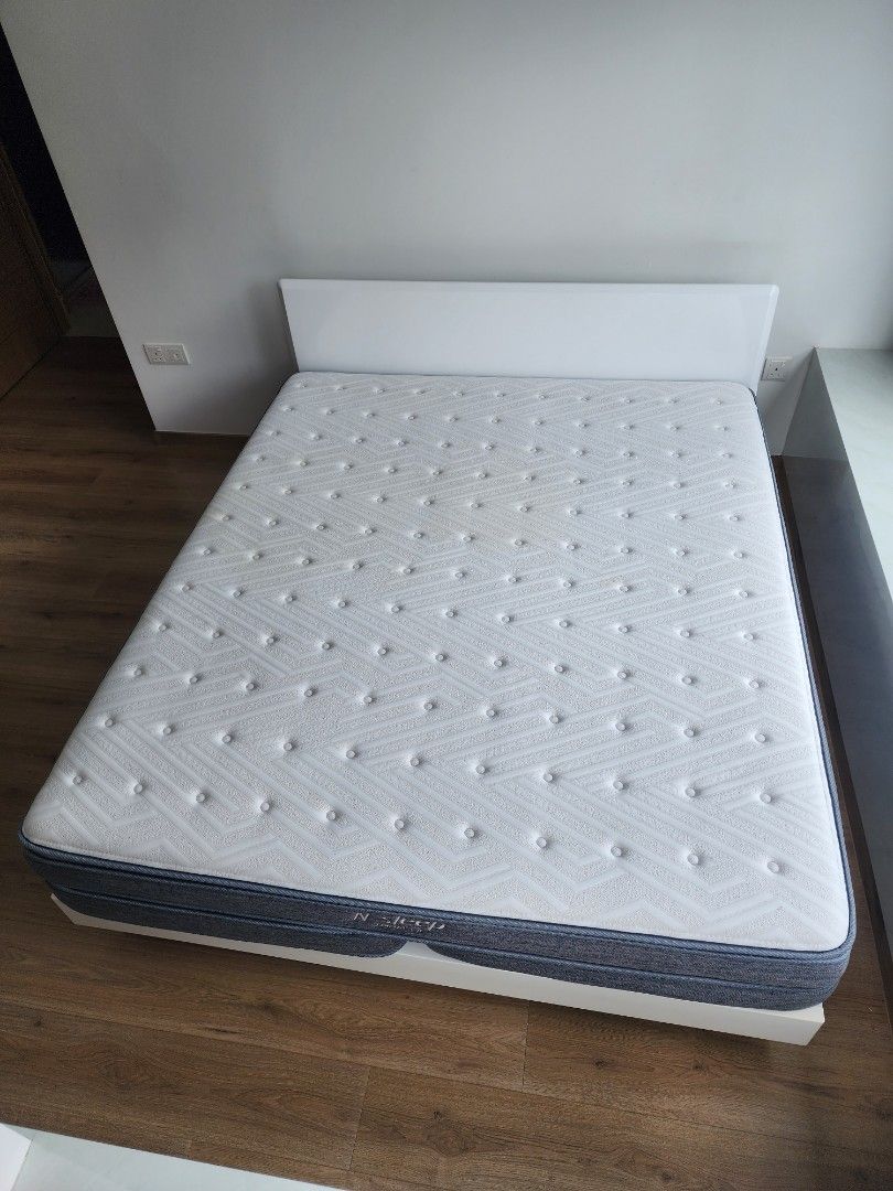 NITORI QUEEN MATTRESS N-SLEEP HARD and Bed Frame, Furniture & Home ...