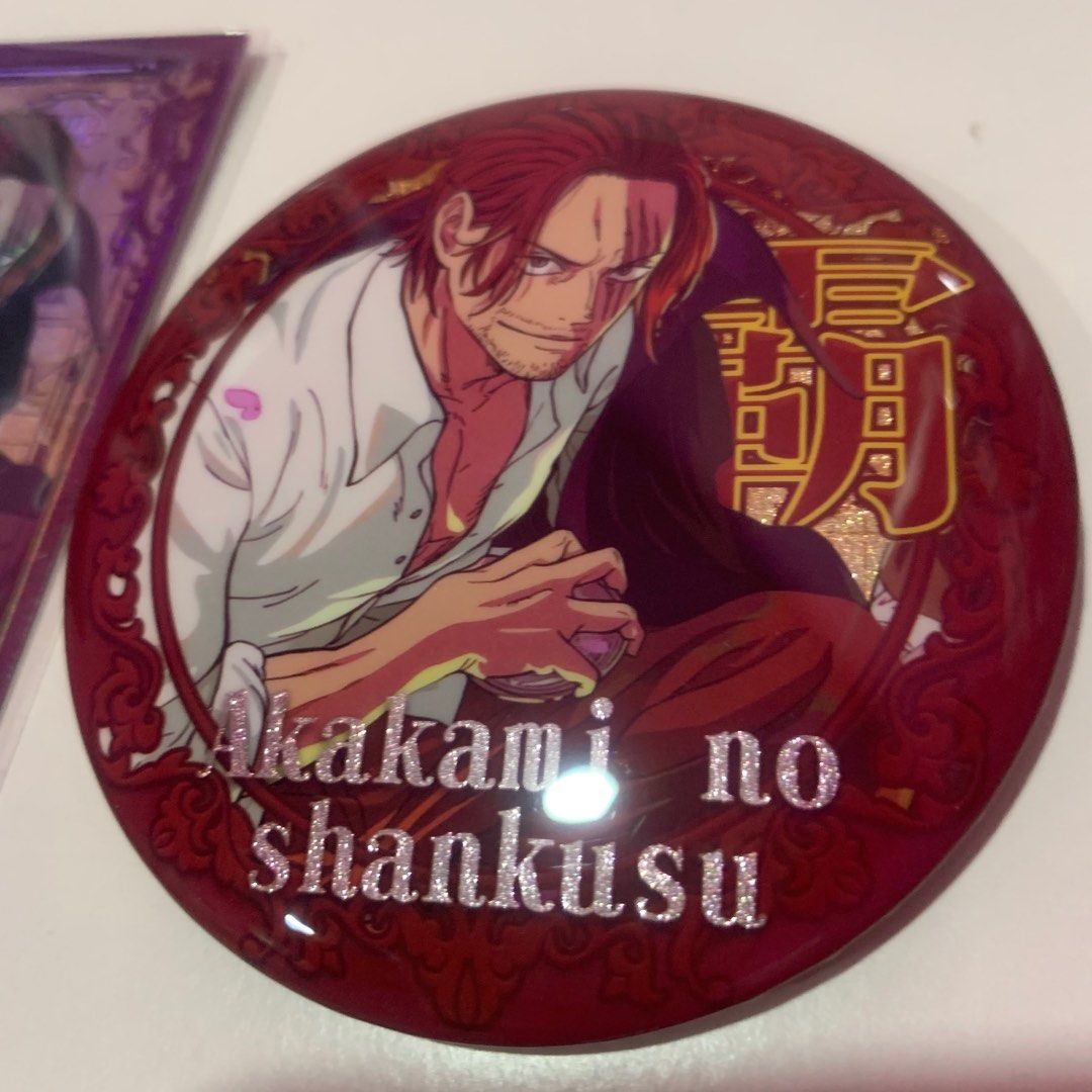 ONE PIECE SHANKS BUTTON BADGE SET WITH PHOTOCARD, Hobbies & Toys ...