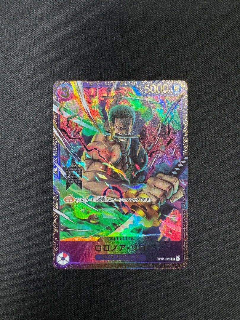 [One Piece TCG] Flagship Winner Roronoa Zoro OP01-025 SR, Hobbies & Toys, Toys & Games on Carousell