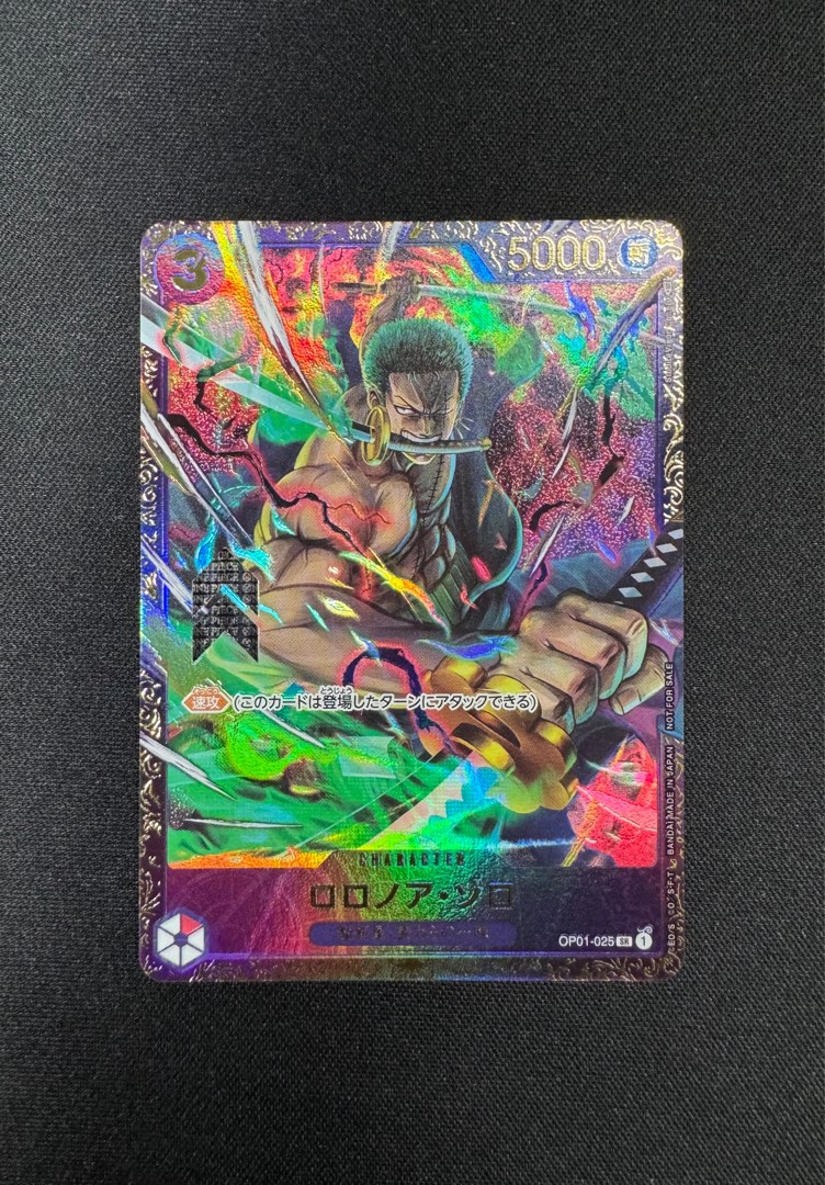 [One Piece TCG] Flagship Roronoa Zoro OP01-025 SR Winner Promo, Hobbies ...