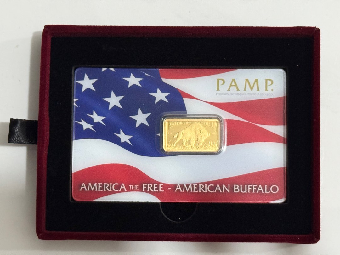 PAMP Buffalo - 5g America The Free - American Buffalo 999.9 Gold Bar ...