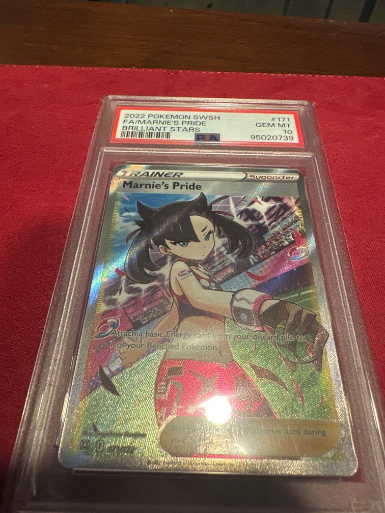 Pokemon cards Marnie Pride PSA10, Hobbies & Toys, Toys & Games on Carousell