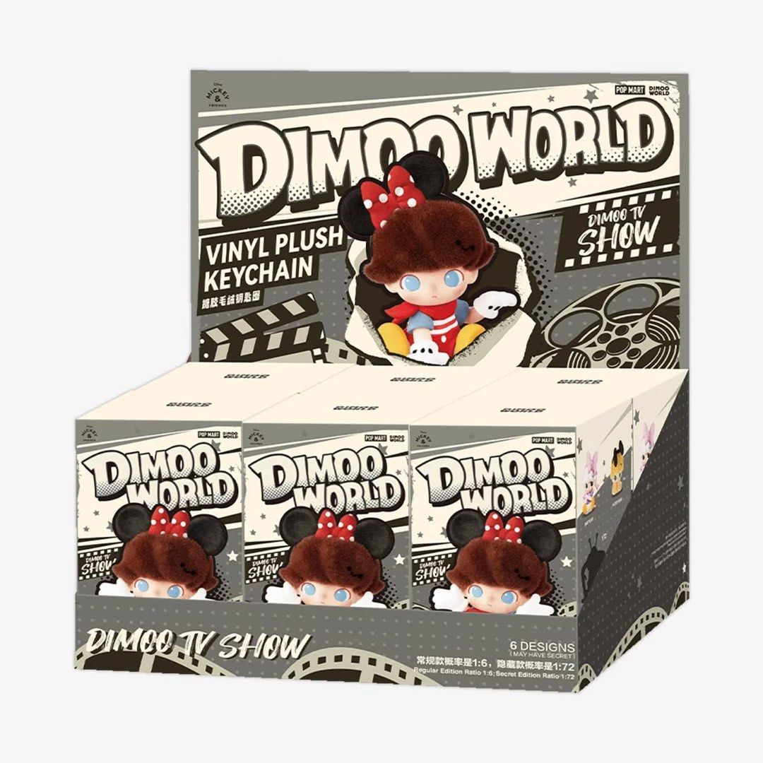 POP MART DIMOO WORLD X DISNEY SERIES VINYL PLUSH KEYCHAIN BLIND BOX (1 ...