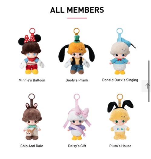 (Pre-order) DIMOO WORLD * DISNEY Series-Vinyl Plush Keychain Blind Box ...