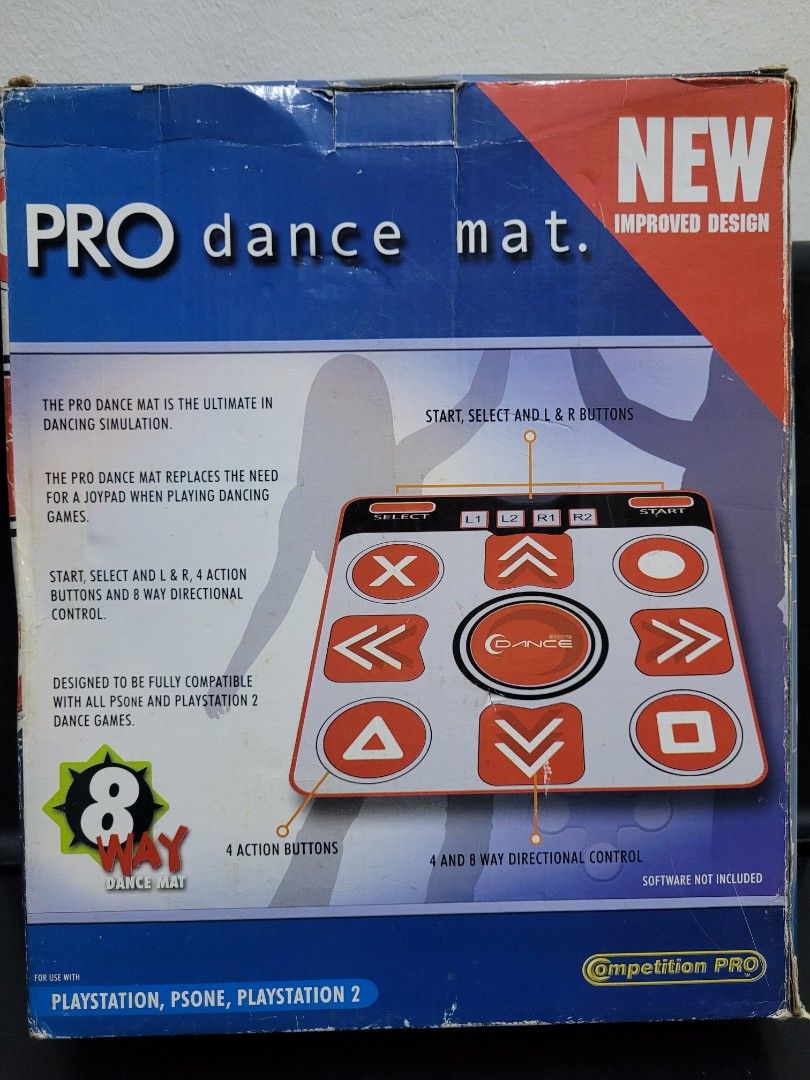 Pro Dance Mat Pad for Ps1 and Ps2, Video Gaming, Video Games ...