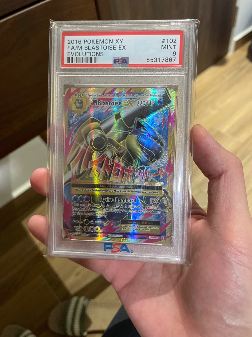 PSA 9 M (mega) blastoise ex full art holo evolutions 102/108 pokemon ...