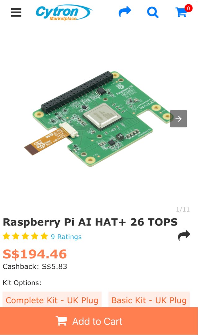 Raspberry Pi AI HAT+ 26 Tops, Computers & Tech, Parts & Accessories ...