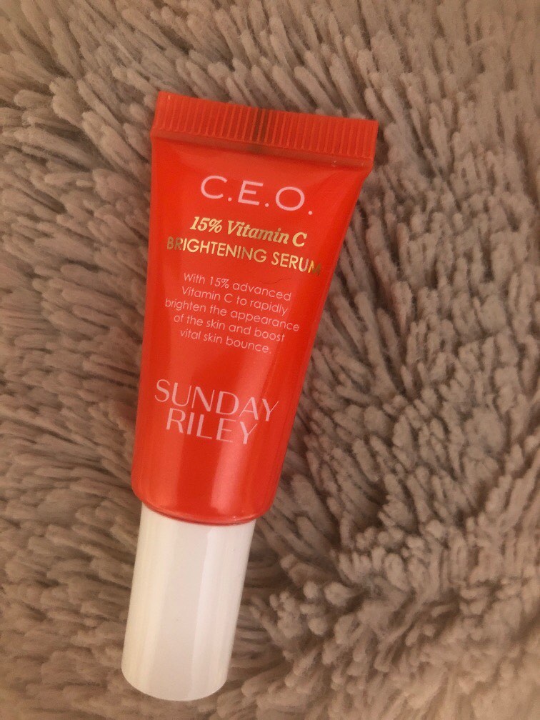 Retail $23. Sunday Riley CEO 15% vitamin C brightening serum after ...