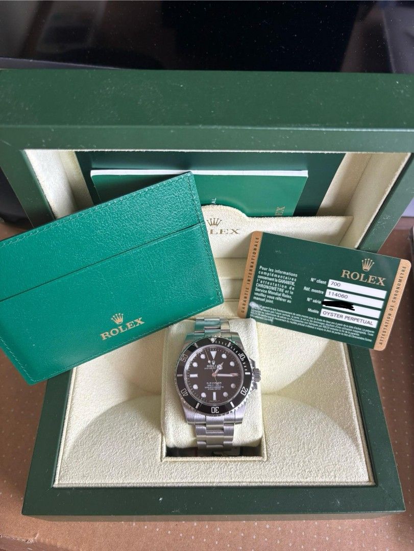 Rolex 114060 Submariner Full Set with box and papers, Luxury, Watches ...