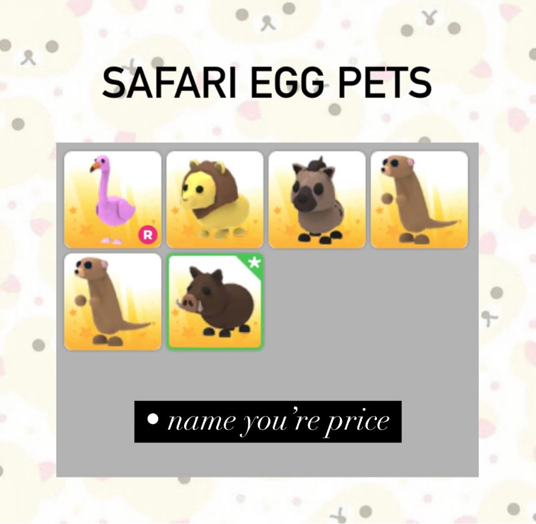SAFARI EGG ADOPT ME PETS, Video Gaming, Gaming Accessories, In-Game Products on Carousell