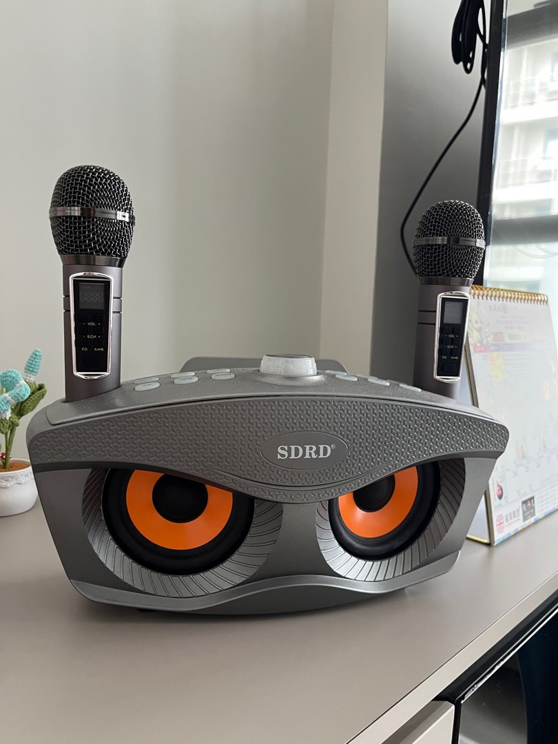 SDRD-306 Plus Karaoke Speaker, Wireless Mic, Bluetooth Speaker, Audio, Microphones on Carousell