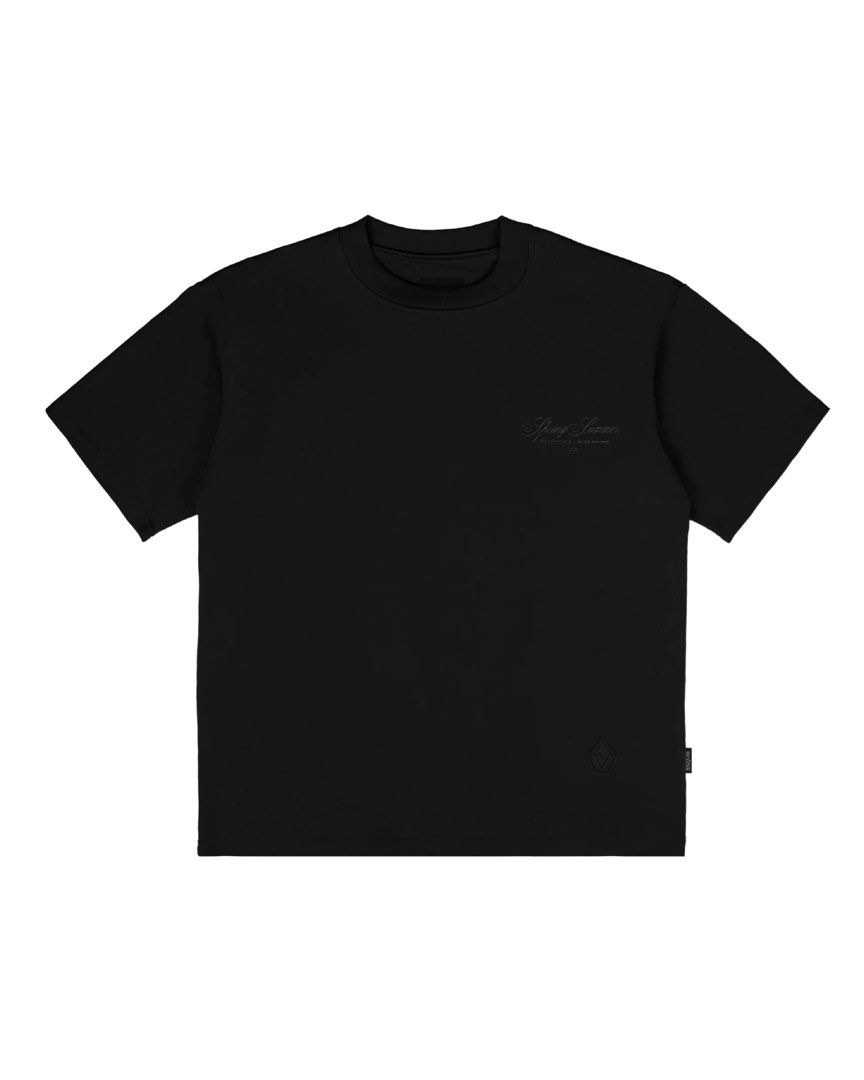 SVG Spring Summer Black 25 Cursive Tee, Men's Fashion, Tops & Sets ...