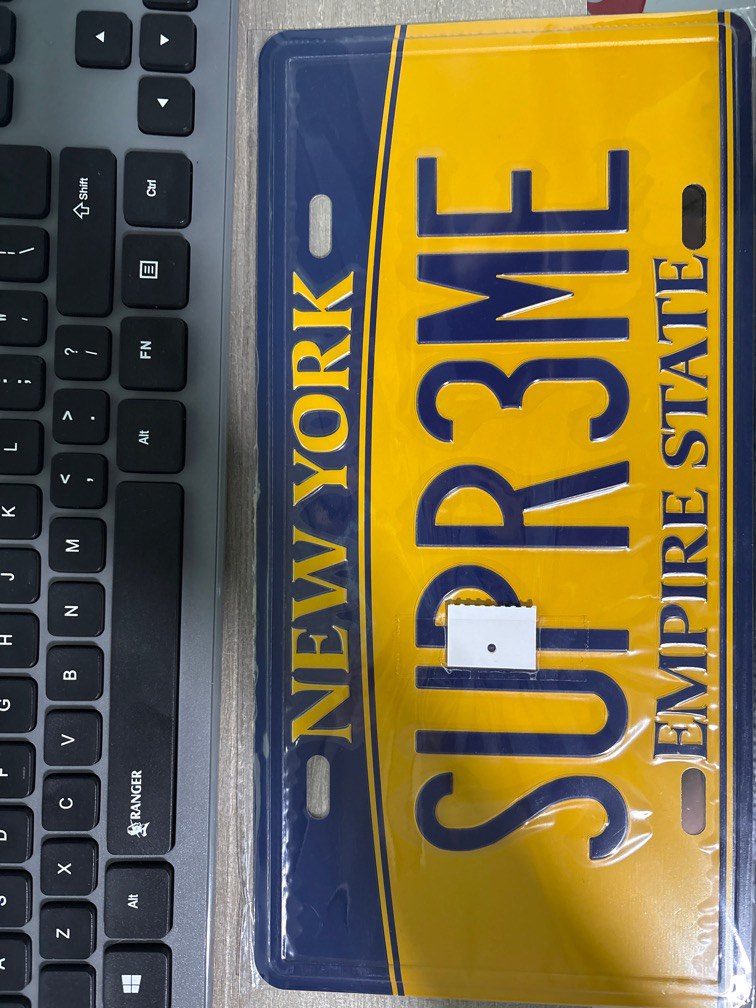 Supreme license plate, Men's Fashion, Tops & Sets, Tshirts & Polo ...