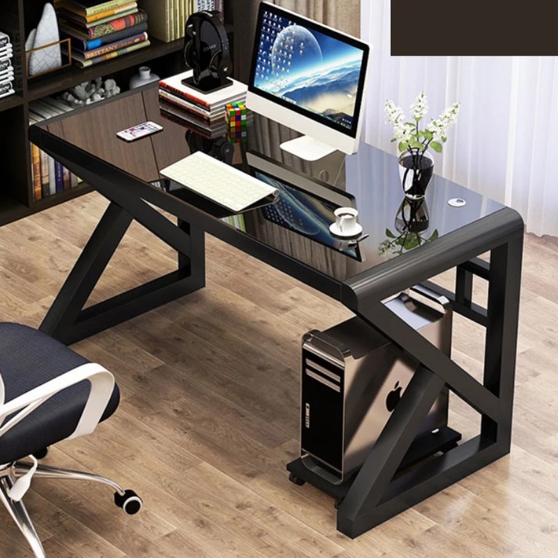 Tempered Glass Study Table / Gaming Table, Furniture & Home Living ...