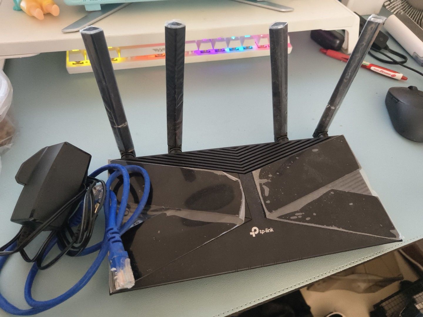 TPlink wifi router EX221-G2u AX1800 dual band wifi 6 router, Computers ...