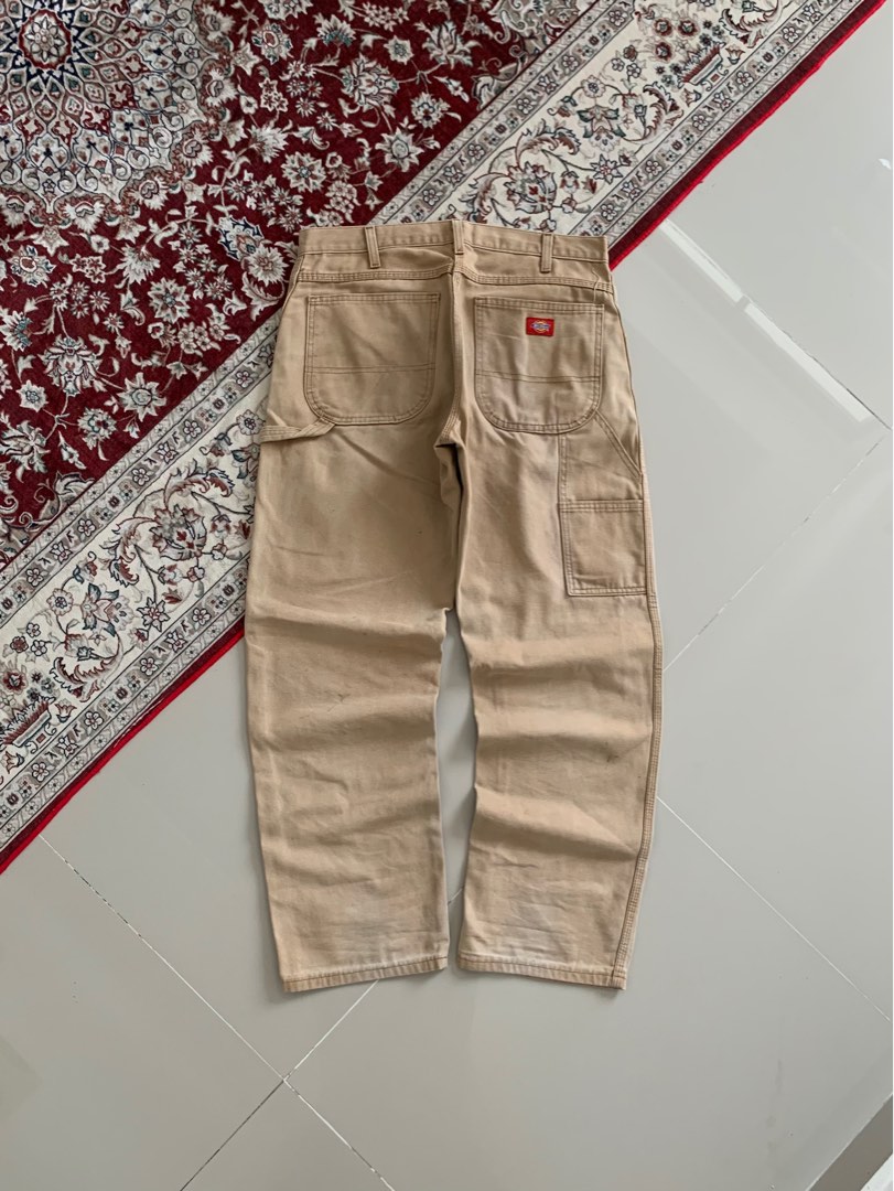 Vintage Dickies 1939 Canvas Carpenter Workpants Faded Rinsed Brown Duck, Fesyen Pria, Pakaian ...