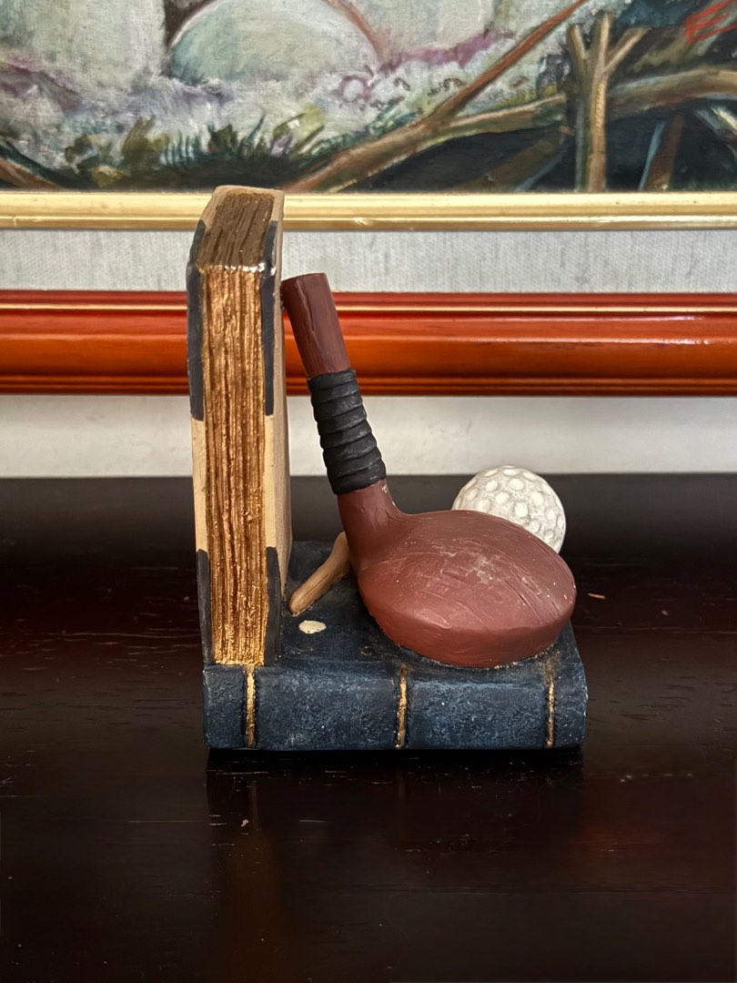 Vintage Golf Resin Heavy Bookend ( UK), Furniture & Home Living, Home ...