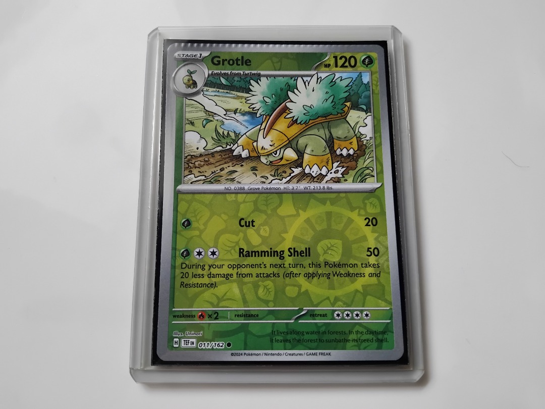 WTT Pokemon Crimped Miscut Grotle Reverse Holo Temporal Forces error ...
