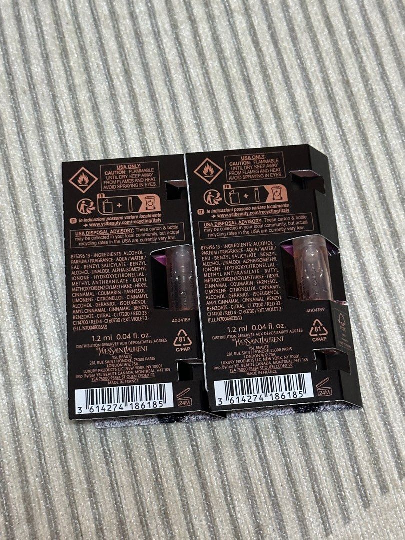 Ysl black opium edp glitter vials 1.2ml x 2, Beauty & Personal Care, Fragrance & Deodorants on ...