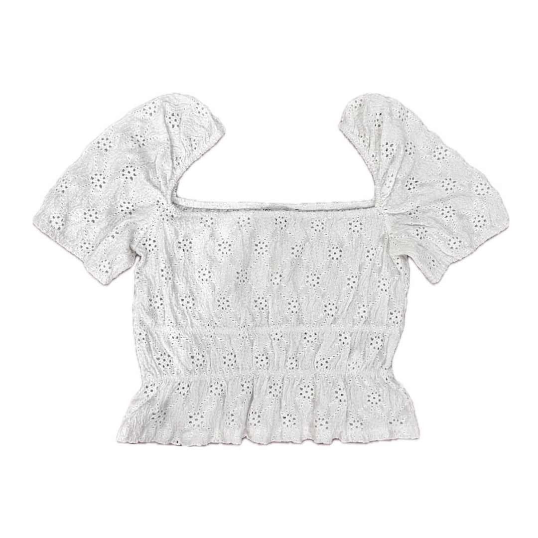 ZARA white islet puff sleeve top, Women's Fashion, Tops, Blouses on ...