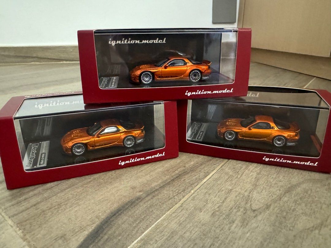 1/64 Ignition Model Rocket Bunny RX-7 (FD3S) Orange Metallic IG1650, 興趣及遊戲, 玩具 & 遊戲類 - Carousell