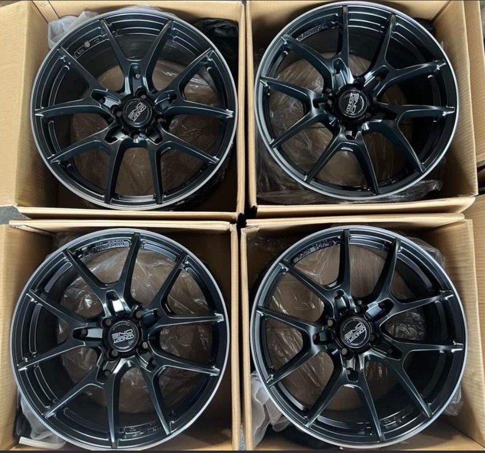 17” Concept One Apex Black Mags 4Holes pcd 100 Brandnew, Car Parts ...
