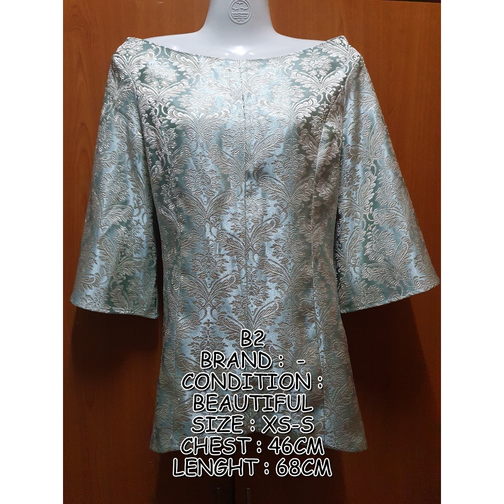186- Zalia Short Kebaya Top style with Pop up Lace Prelove XS-S, Women ...