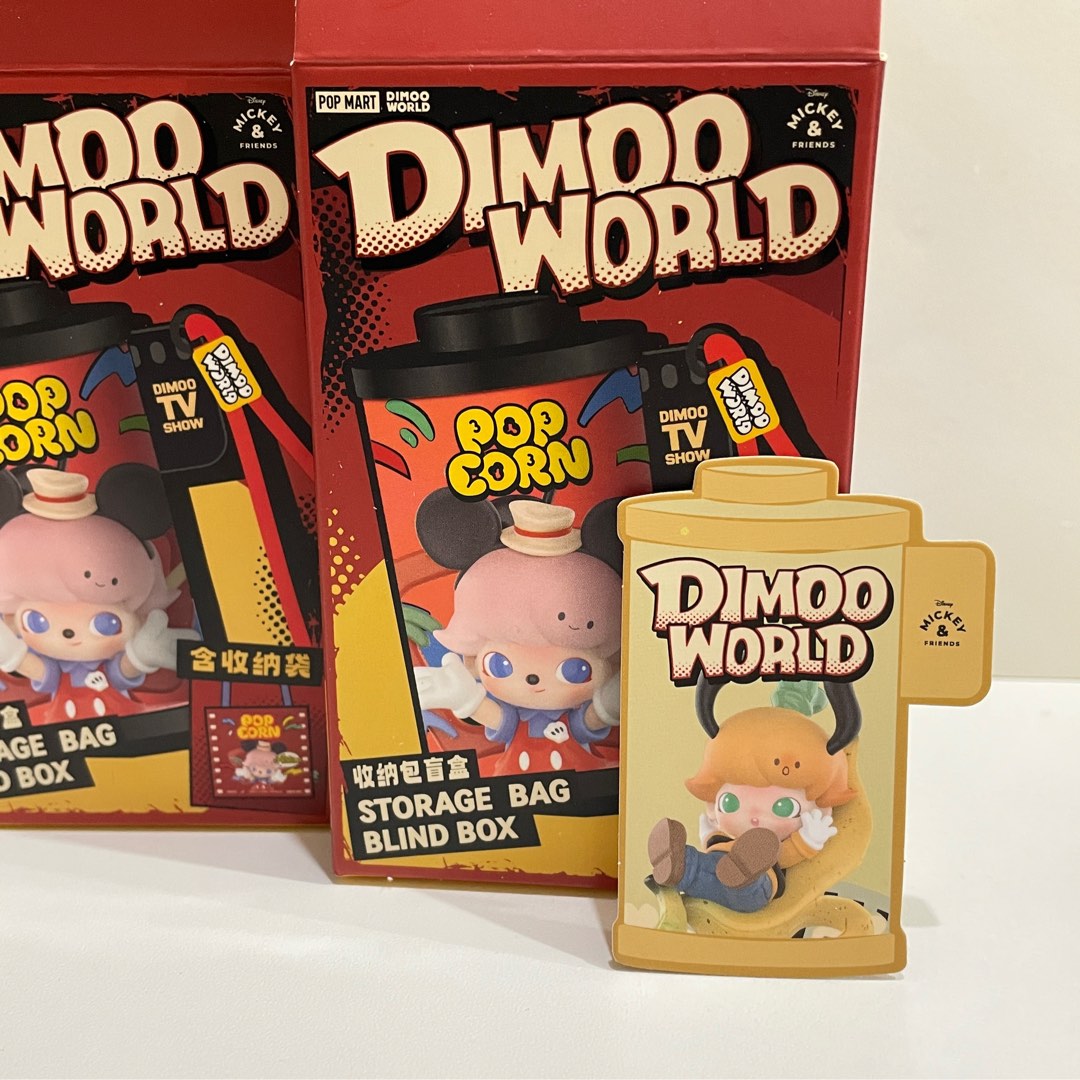 全新已拆盒未拆袋 確認款 高飛 DIMOO WORLD × 迪士尼系列 多用途袋 收納袋 盲盒 連收納菲林筒仔 米奇 Mickey Goofy ...