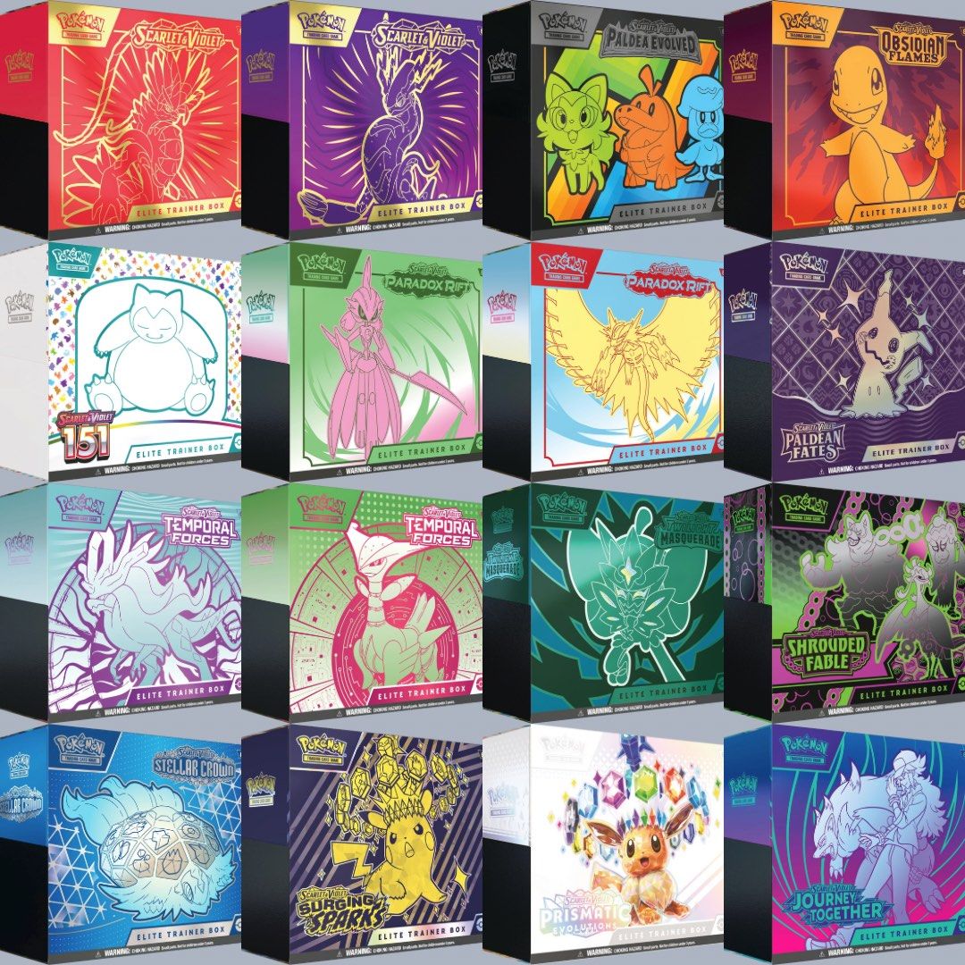 預訂 現貨 ‼️ Ptcg Pokemon TCG 任何 美版 朱紫 ETB Elite Trainer Booster Box Packs Scarlet and Violet Sword ...
