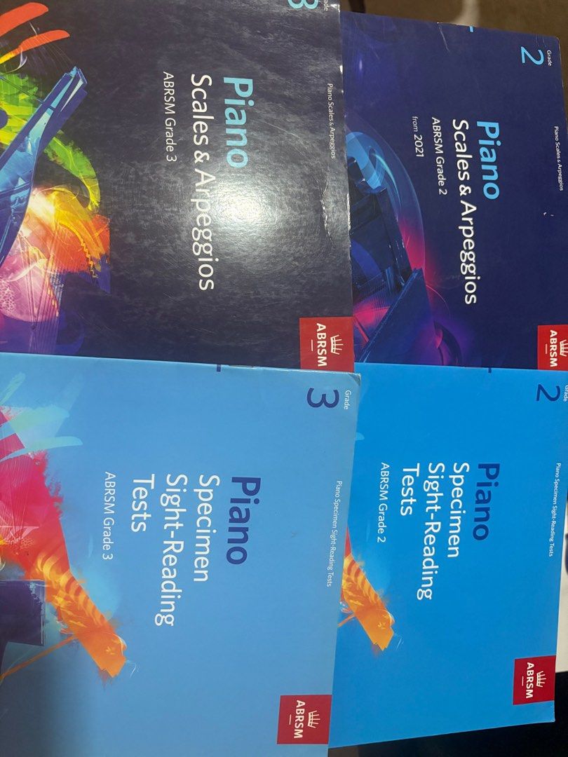 ABRSM piano Scales & Arpeggios, sight reading test grade 2 and 3 ...