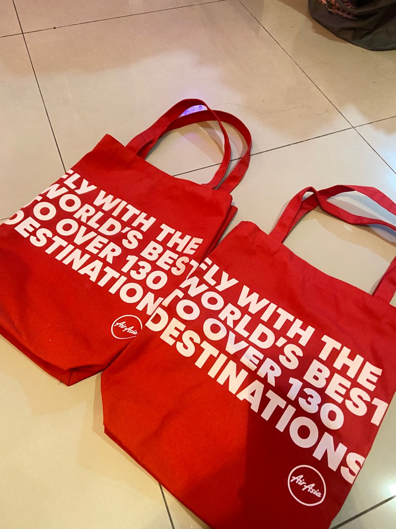 Air Asia Merchandise (Tote bag, keychain, umbrella, luggage tag & cap ...