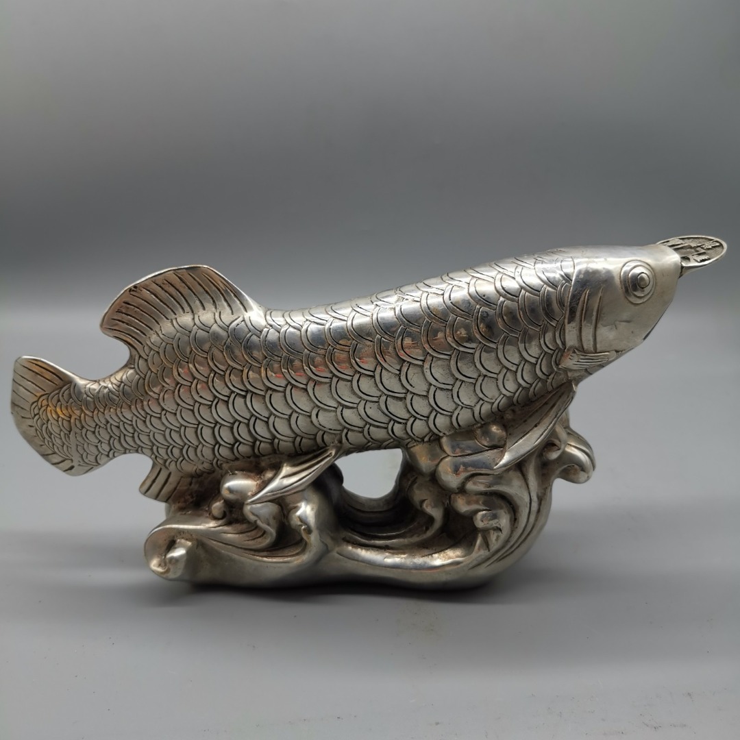 Antique bronze collection, copper coin fish, surplus every year (fish ...