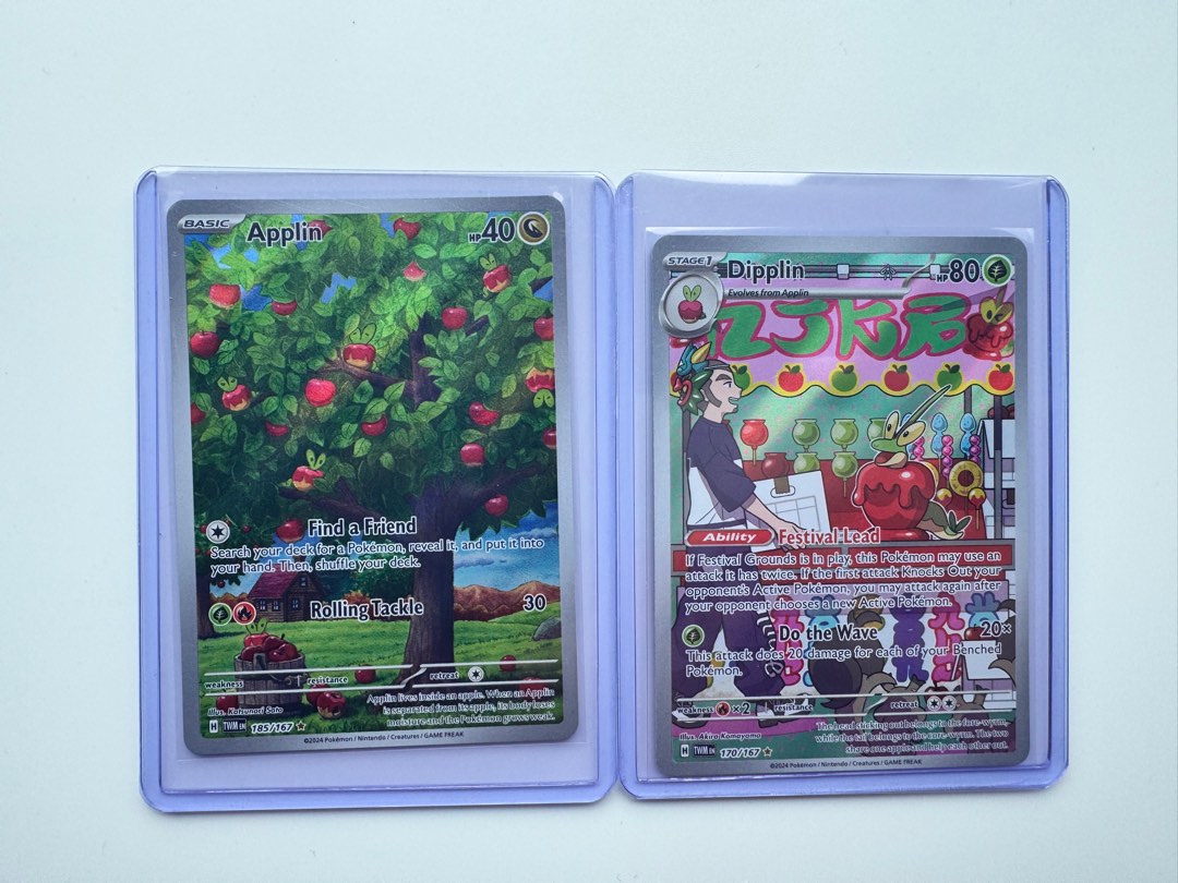 Applin Dipplin TWM Twilight masquerade Pokemon IR illustration rare ...