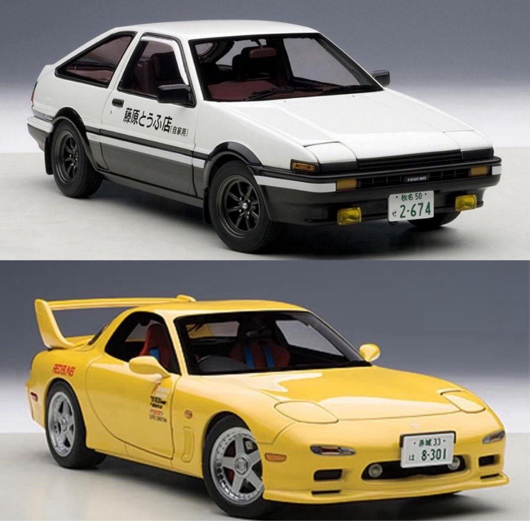 Autoart 1/18 Inital D AE86 & RX-7, Hobbies & Toys, Toys & Games on ...
