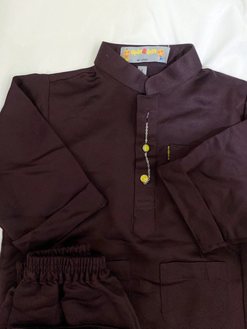 Baju Melayu Rich Brown Jakel Budak Lelaki / Boy Brand Jakel Upin Ipin ...