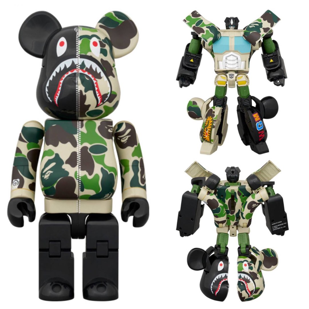 Bearbrick x Transformers Optimus Prime BAPE Camo Shark 400%, Hobbies ...