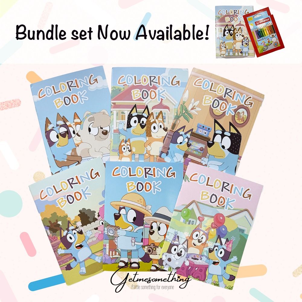 Bluey Colouring Book [Gifts Goodie Party Bags, Kids Activities] Bundle ...