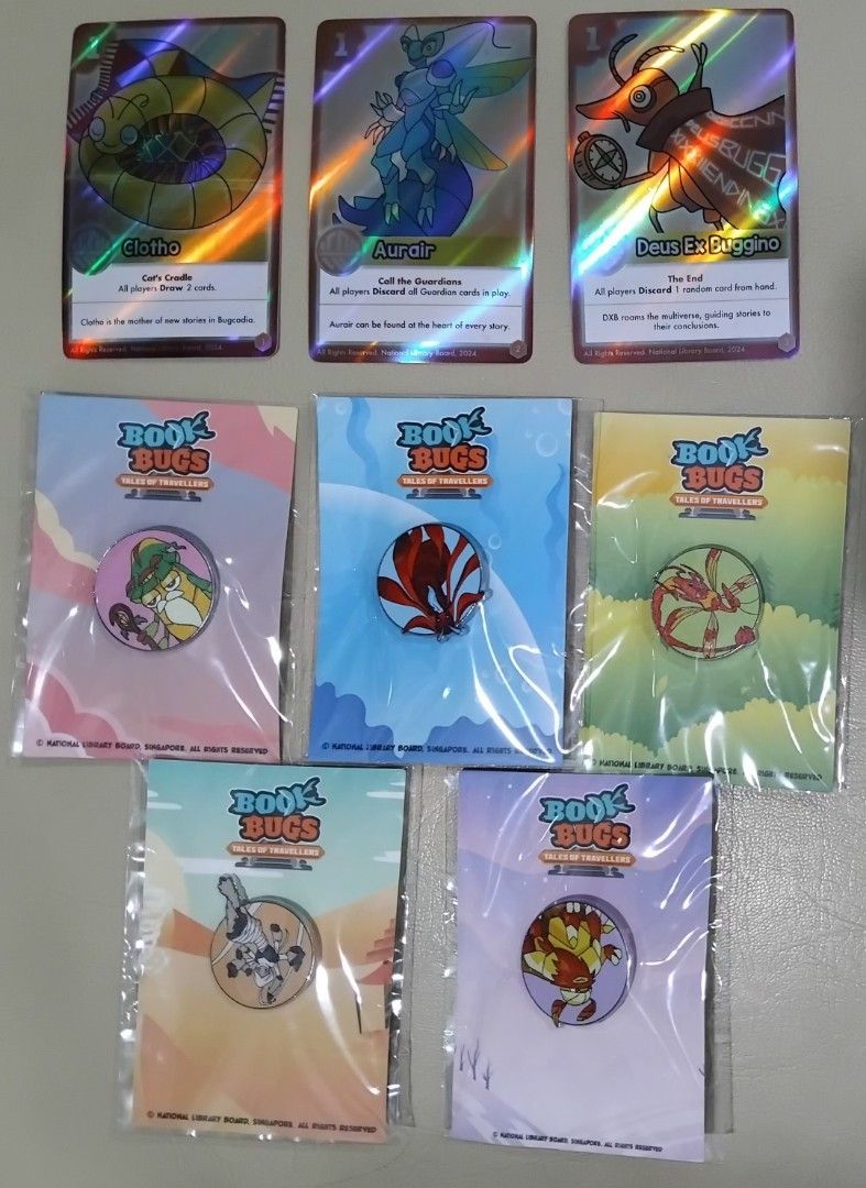 Book Bug cards #1, #2, #3 and enamel pins, Hobbies & Toys, Toys & Games ...