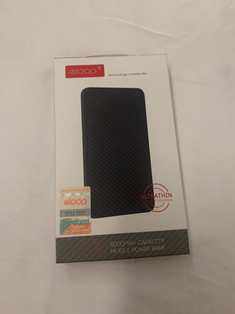 Brand new eloop Power Bank e30 ultra thin 5000mAh, Mobile Phones ...