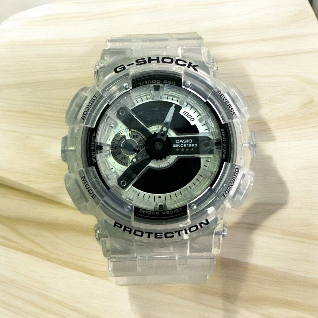 CASIO G-SHOCK GA-114RX-7ADR 40TH ANNIVERSARY CLEAR REMIX ANALOG-DIGITAL ...