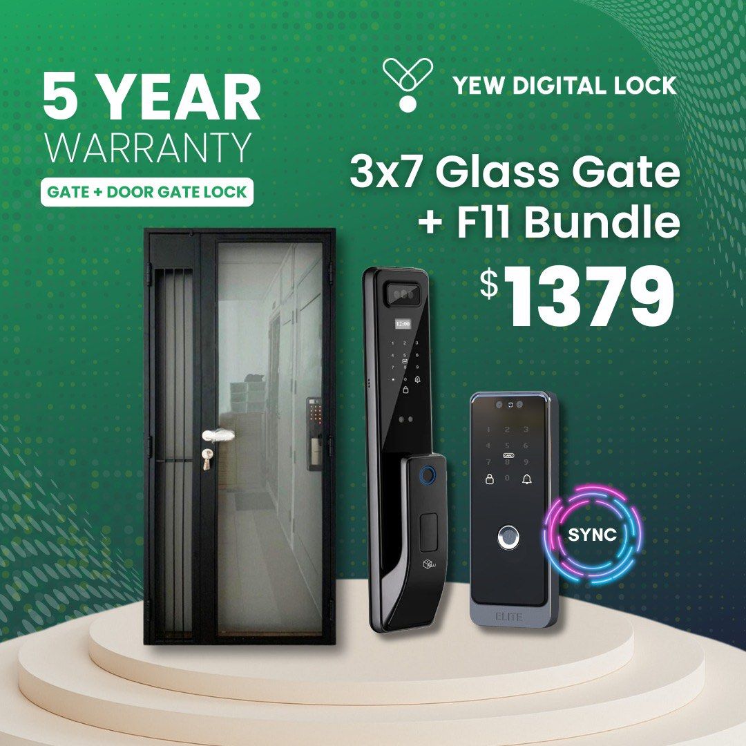 (Sync) Cheapest In Singapore Glass Gate And Digital Lock Promotion ...
