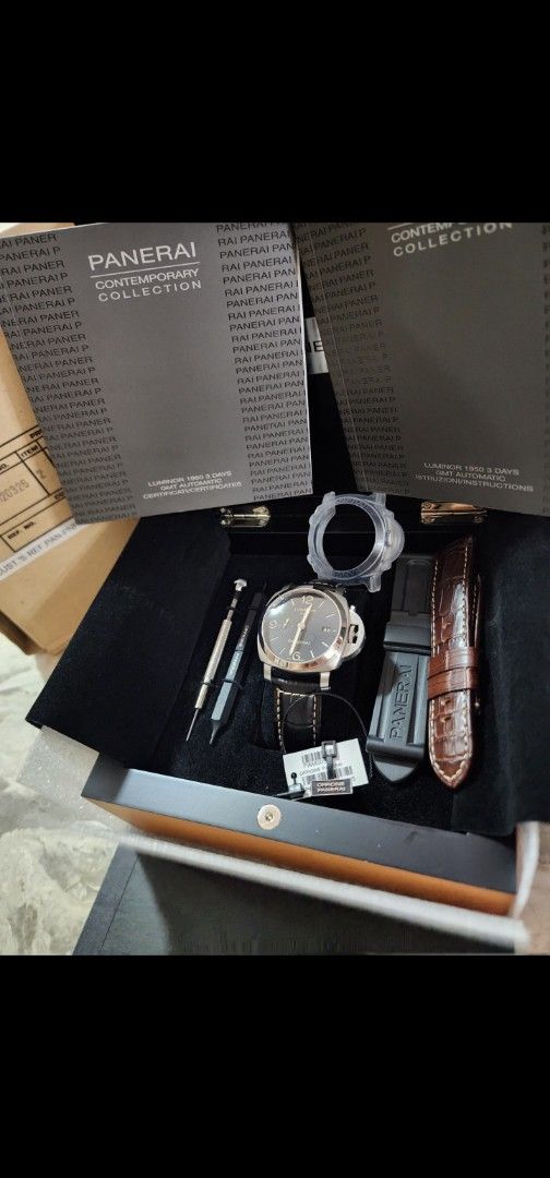 CHEAPEST TRIPLE BOX PANERAI 320 PAM 320 GMT submersible diver dive ...