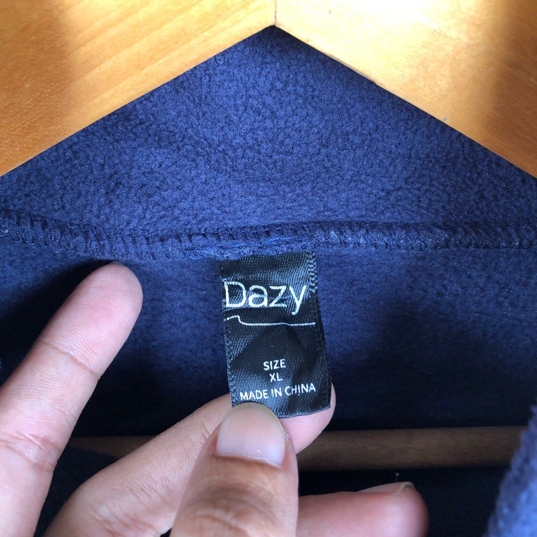 Dazy brand half zippir small logo fleece adjustable drawstring jacket ...