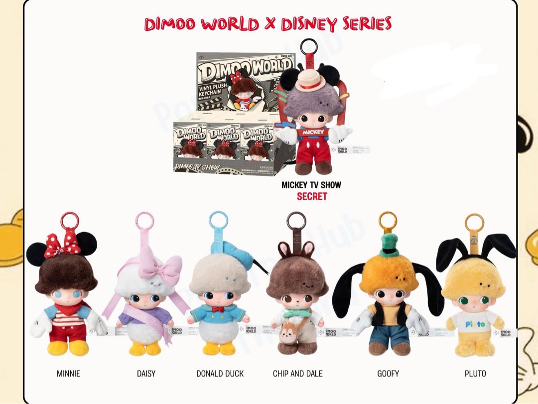 dimoo disney plush keychain full case, Hobbies & Toys, Toys & Games on ...