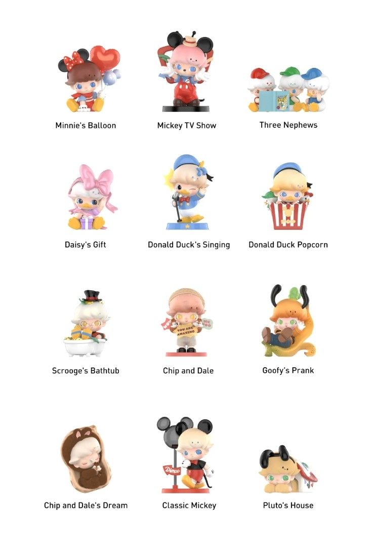 Dimoo World x Disney Series Figure Mickey Minnie Donald's Duck, Hobbies ...